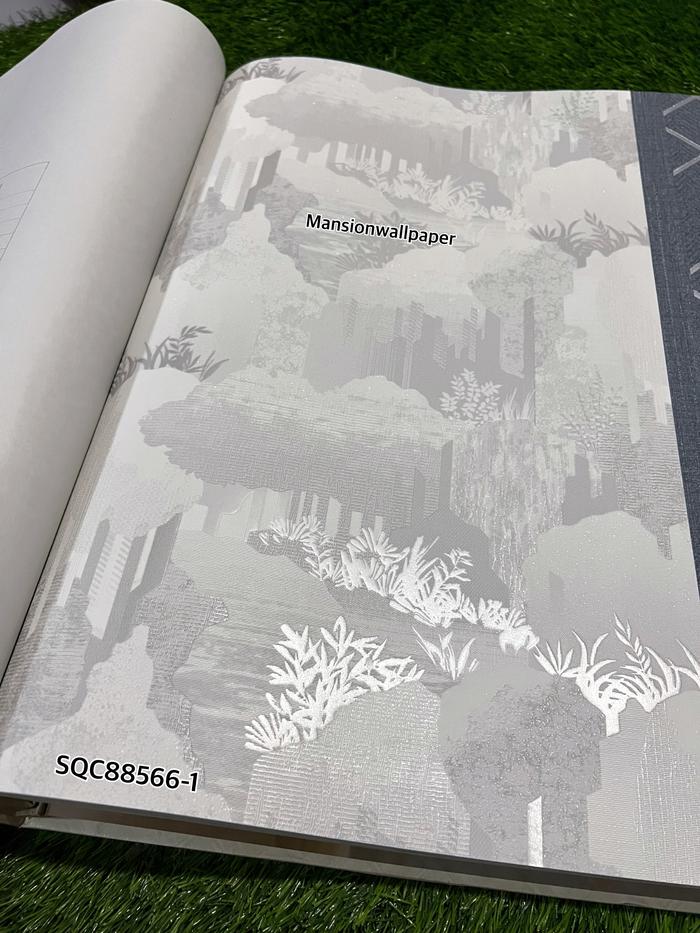 Jual Wallpaper Dinding Emas Silver City Kota Hutan View Metalik 15M ...