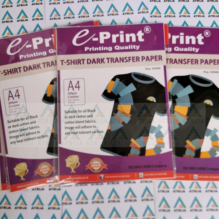 Jual T-Shirt Dark Transfer Paper EPrint- Kertas Print Sablon Hitam Gelap A4 - Kota Tangerang ...