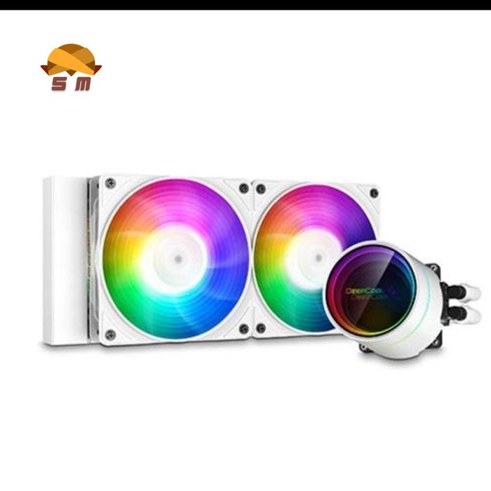 Jual SM - DEEPCOOL LIQUID COOLING CASTLE 240 EX ARGB WHITE ANTI LEAK ...