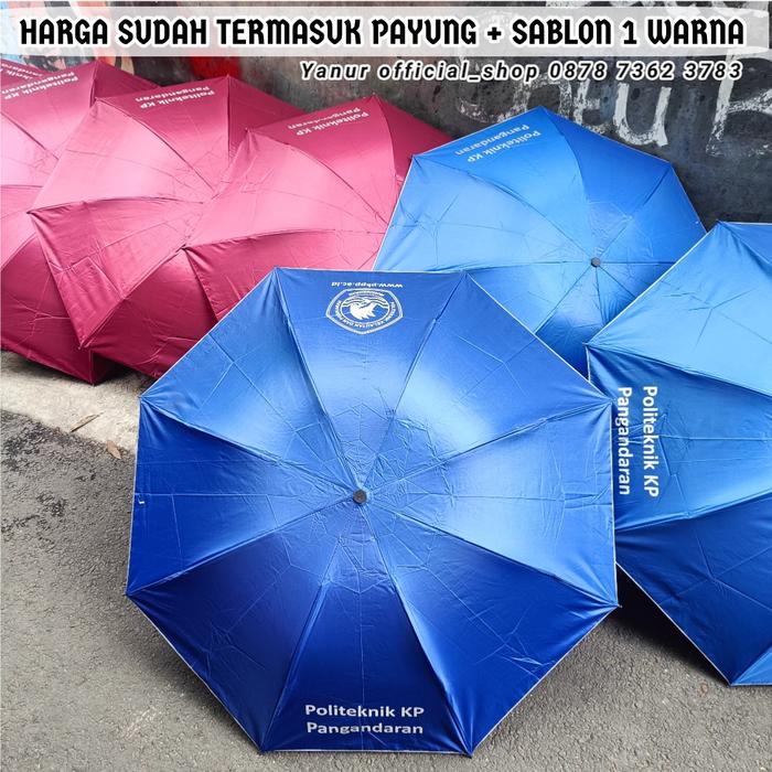 Jual payung lipat custom logo/payung promosi/sablon payung/souvenir ...