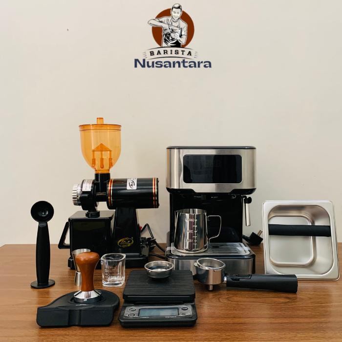 Jual Paket Mesin Espresso CM 6863 & Grinder N600 Alat Kopi Espreso ...