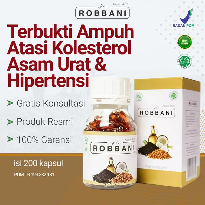 Promo Robbani obat kolesterol dan asam urat nyeri sendi diabetes Asli ...