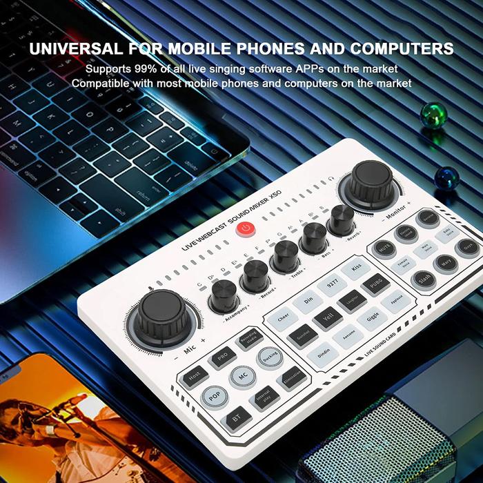 Jual Soundcard X50 Sound Card X50 Live Audio Mixer Broadcast Recording ...
