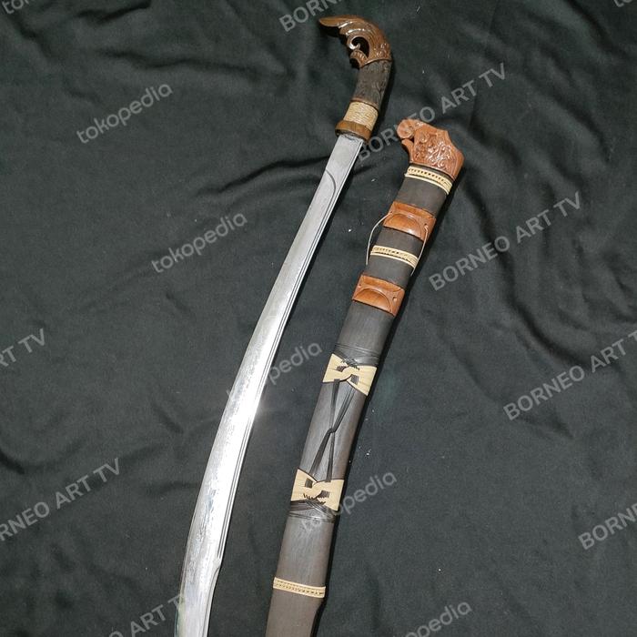 Jual Parang Pacat Bagantung bilah 60cm kumpang kayu mahar warna hitam ...