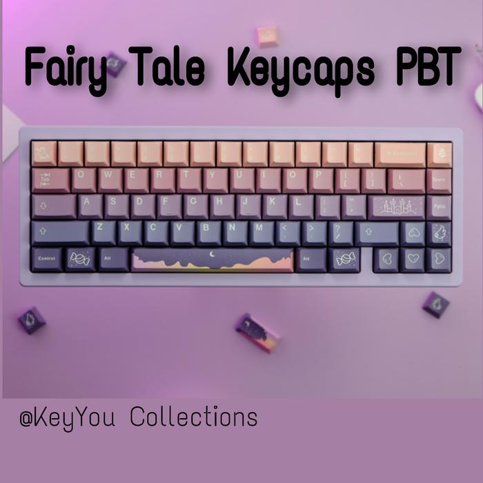 Jual Fairy Tale PBT keycaps gradient pink sunset purple - Kab ...