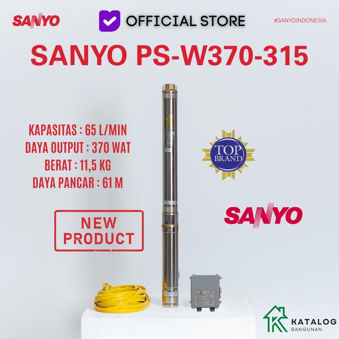 Jual Pompa Satelit Sanyo PSW 370 - 315 0,5 HP + Kabel 30M Submersible Pump - Kota Tangerang ...