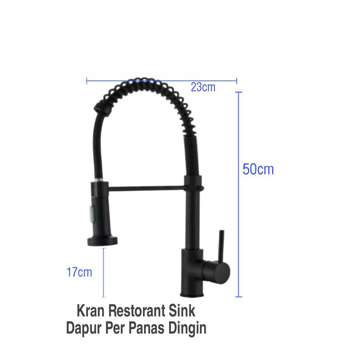 Jual Kran Pantry Mixer Panas Dingin Kran Sink Tinggi - BLACK - Jakarta ...