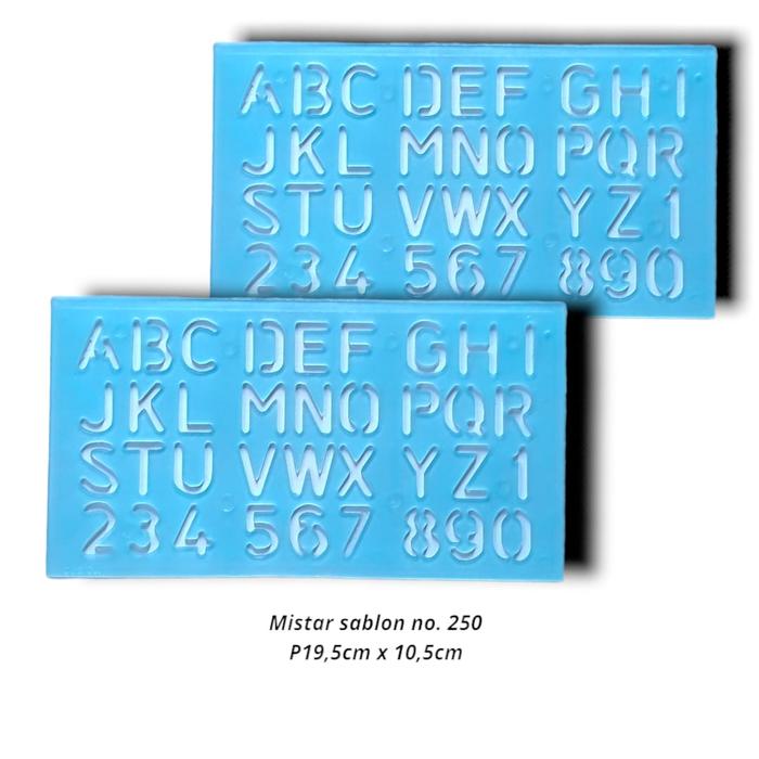 Jual PENGGARIS MISTAR SABLON MAL HURUF ANGKA 2 CM PLASTIK NO.250 - Kota ...