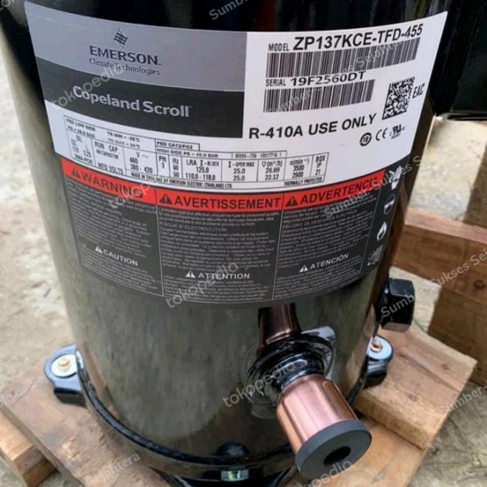 Jual COMPRESSOR COPELAND SCROLL ZP137/ZP137KCE/ZP137KCE-TFD-455 12,5PK ...