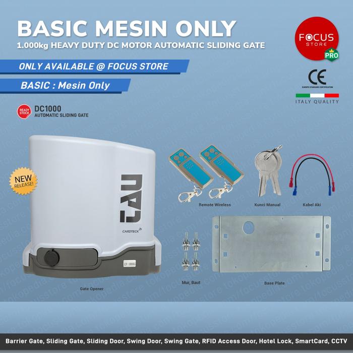 Jual 1000kg Heavy Duty Italy DC Motor Sliding Gate Otomatis Cardteck ...