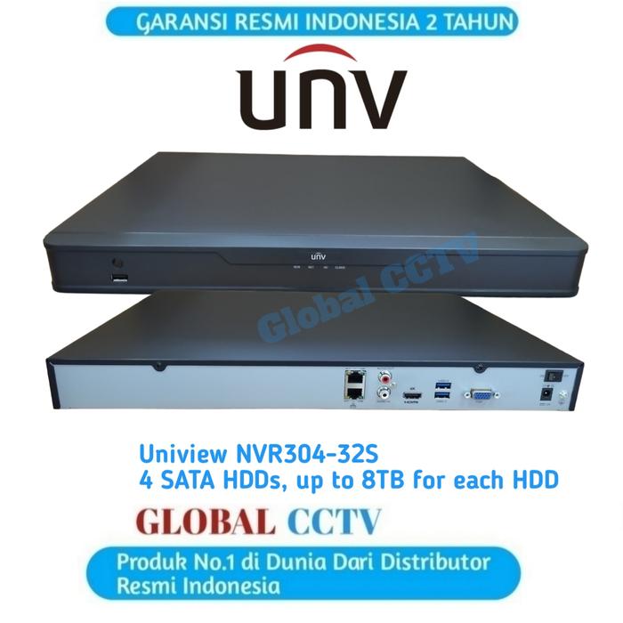 Jual NVR UNV 32 CH NVR304-32S Uniview Support 4 Unit Hardisk - GARANSI ...