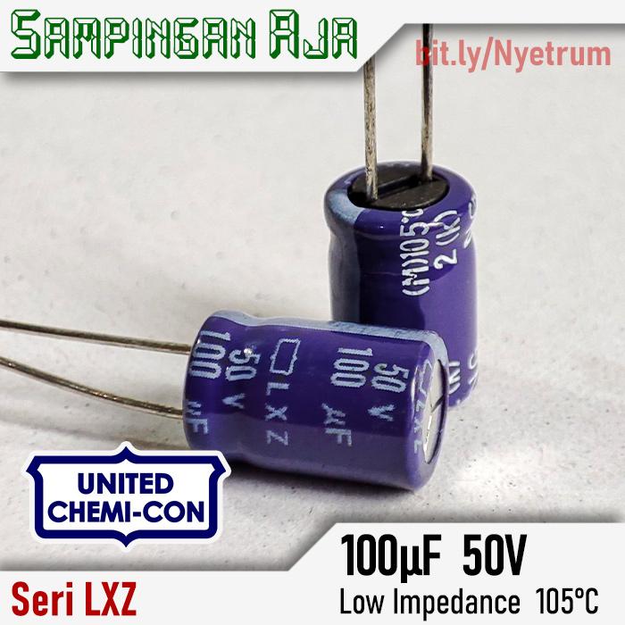 Jual 100uF 50V Elko UCC Low Impedance 105C Elco 100 uF 100u - Kab ...