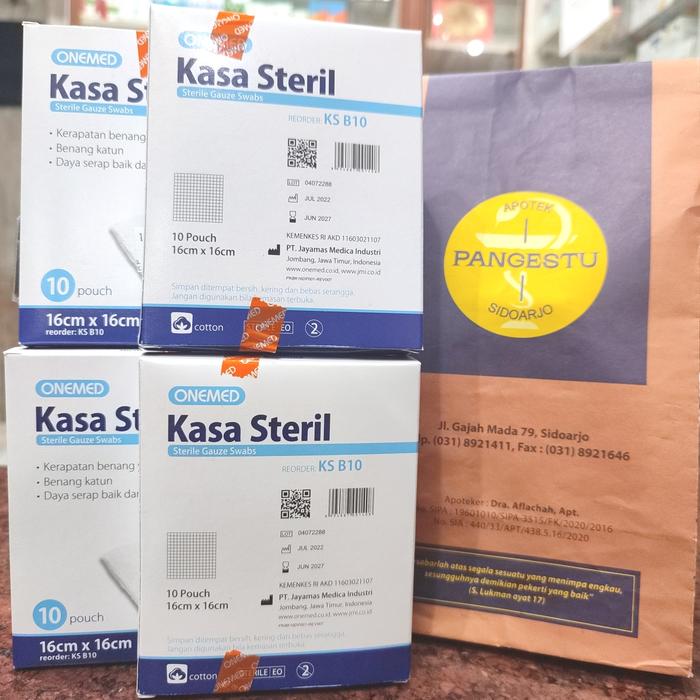 Jual Kasa Steril OneMed 10pcs / 16cm x 16cm / Sterile Gauze Swabs One ...
