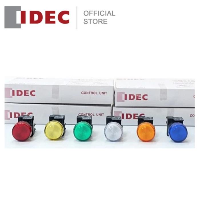 Jual YW1P-1EQ PILOT LAMP IDEC RATA PILOT LAMP IDEC FLAT 24V 110V 220V ...