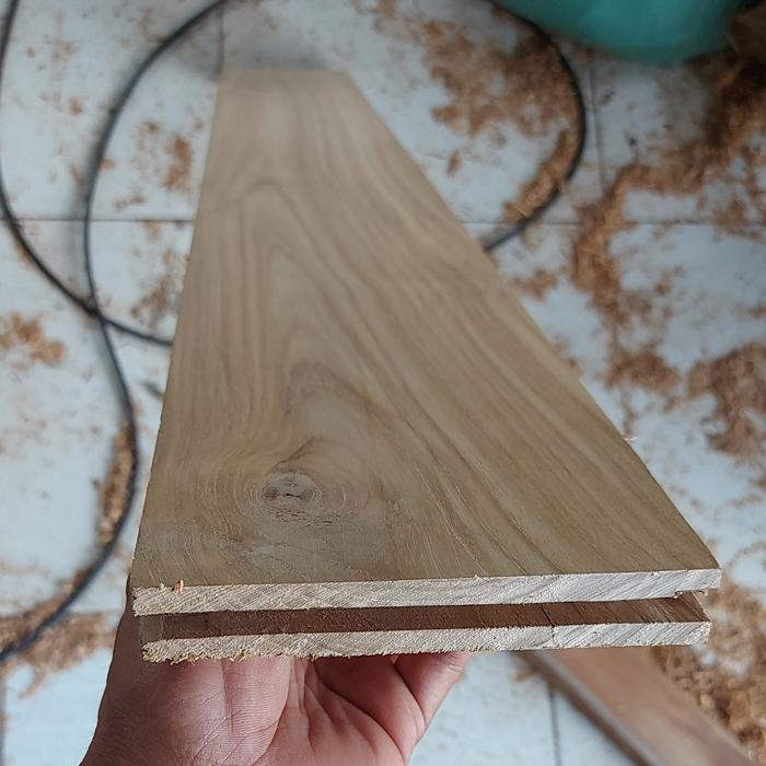 Jual Floring Lantai Kayu Solid Parquet Jati Perhutani 100 x 10 x 2Cm ...