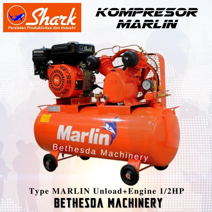 Jual Air Compressor 1/2 HP Kompresor Udara 0.5HP MARLIN + Engine - Kota ...
