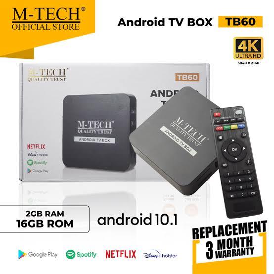 Jual STB Android TV BOX M-Tech TB60 Nonton streaming netflix - Kab ...