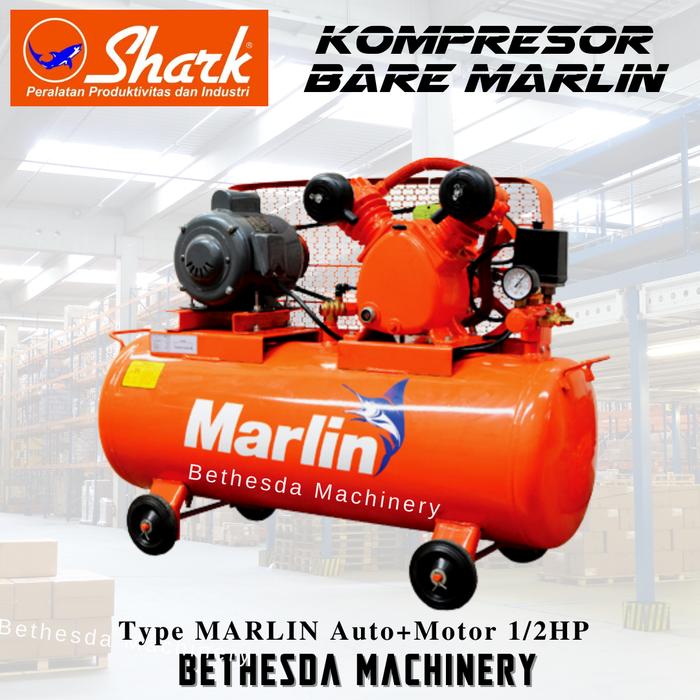 Jual Air Compressor 1/2 HP Kompresor Udara 0.5HP MARLIN + Motor - Kota ...