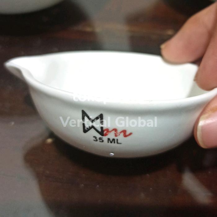 Jual Cawan Penguap Cawan Porcelain Evaporating dish Porcelain 35 ml ...