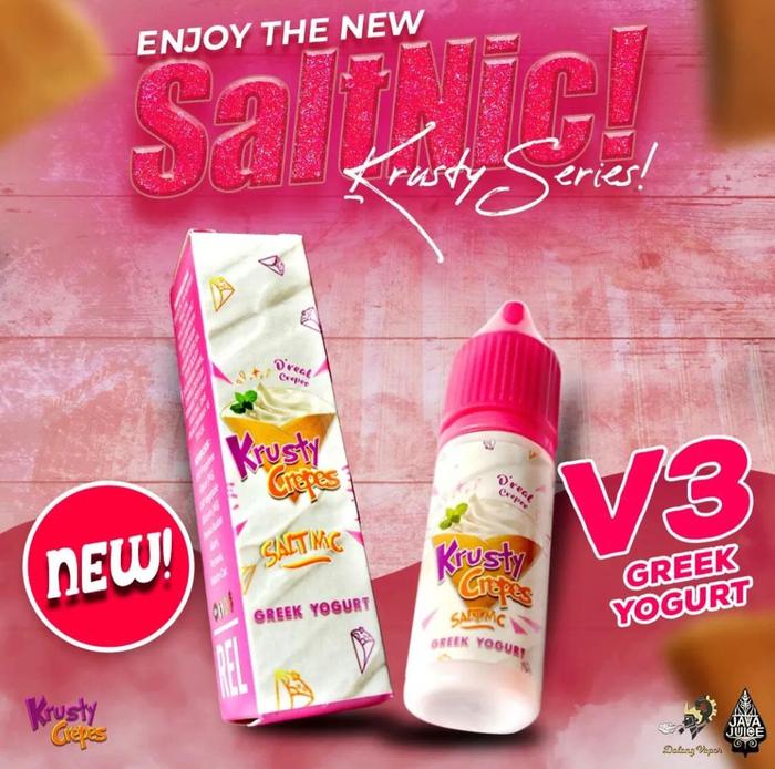 Promo Krusty Crepes V3 Greek Yogurt Salt Nic 15ML - Liquid Crepes ...