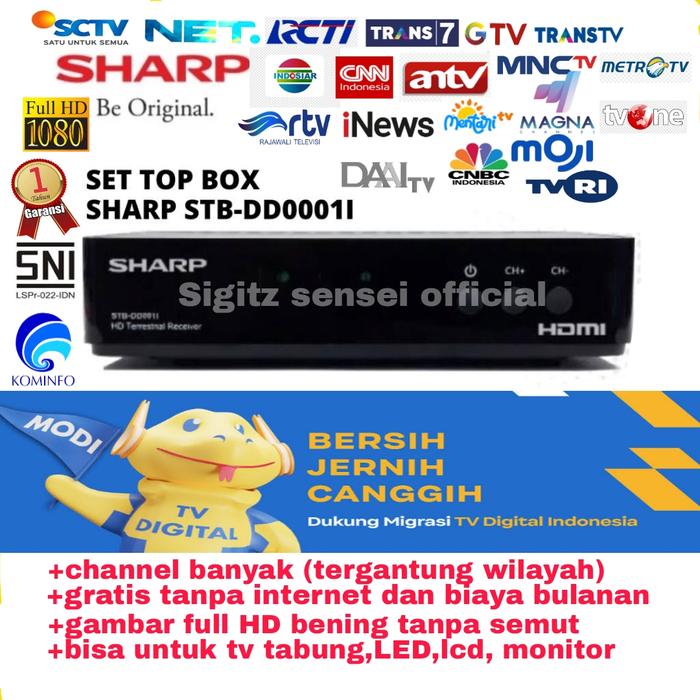 Jual Set Top Box Sharp Dd001i Tv Digital Dvbt2 Setopbox Dvb T2 - Stb ...