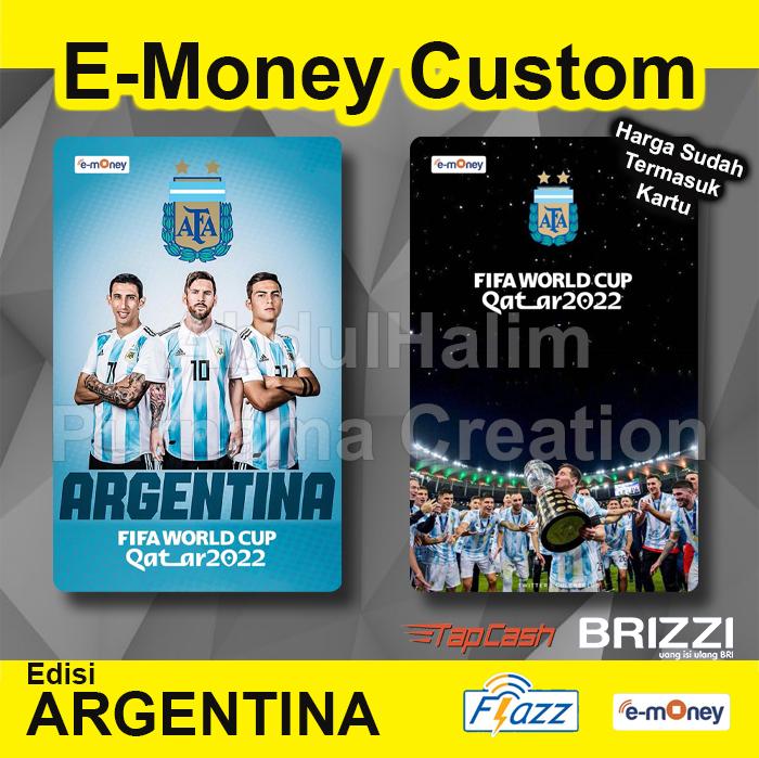 Jual Kartu Emoney Custom Desain Argentina FIFA World Cup Qatar 2022 E ...