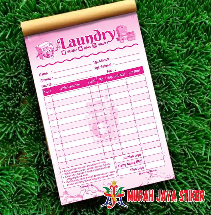 Jual Nota Laundry 2 Ply / Nota Laundry Isi 100 Lembar - Merah Muda ...
