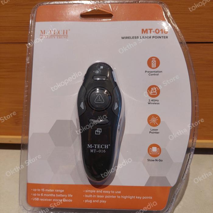Jual M-TECH LASER POINTER MT-016 ALAT WIRELESS PRESENTASI W/ MOUSE ...