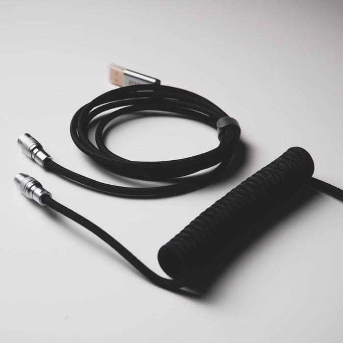 Jual Noir YC8 Coiled Aviator Cable Type-C For Mechanical Gaming ...