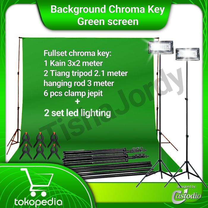 Jual portable Green screen chroma key backdrop background studio - Fulset+Lighting - Jakarta ...
