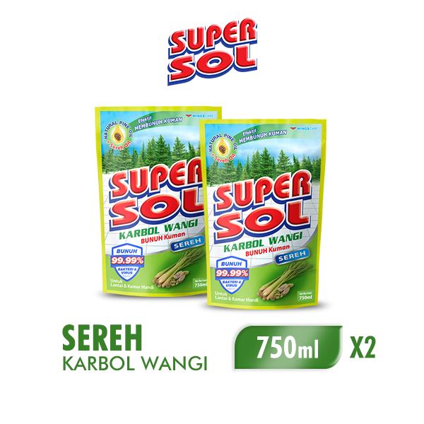 Promo Supersol Karbol Wangi Sereh 750 ml x 2 pcs - Kab. Bekasi - Wings ...