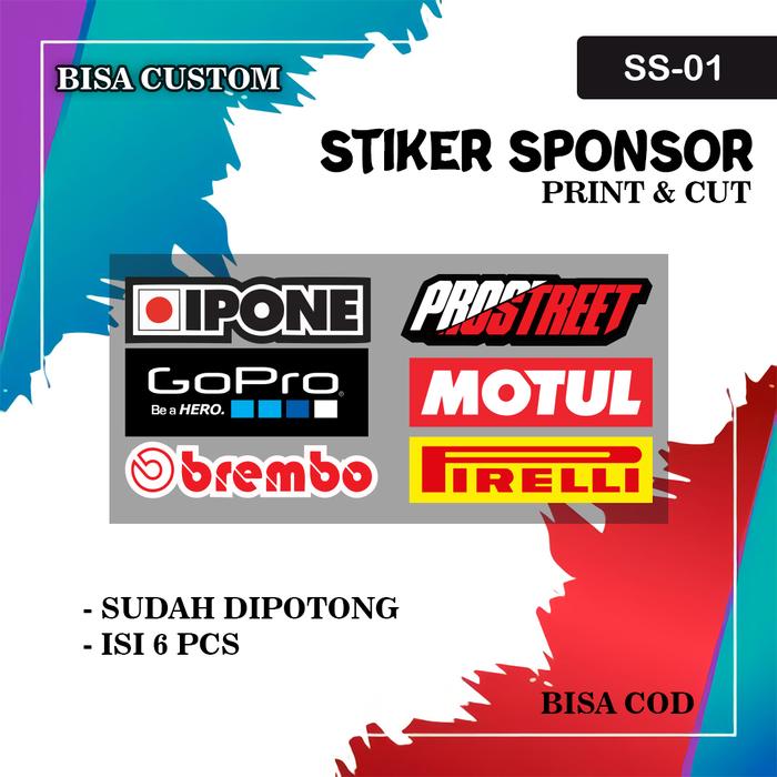 Jual Stiker Logo Emblem Helmet Motor Racing Bahan Vinyl dan Hologram ...