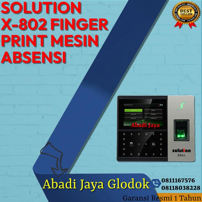 Jual SOLUTION X 802 FINGER PRINT MESIN ABSENSI - Jakarta Barat - Abadi ...