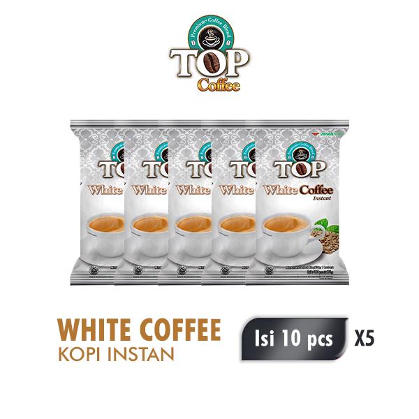 Jual Top White Coffee Kopi Instan 21 gr isi 10 pcs x 5 - - Wings ...