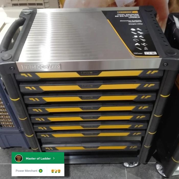 Jual Krisbow Lemari Bengkel perkakas Tool Box Cabinet Trolley 8 Drawer ...