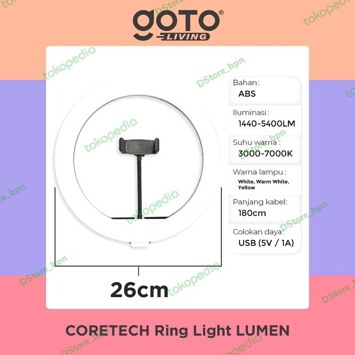 Jual Lumen Ring Light Stand Tripod / Selfie Light / Lampu Tiktok ...