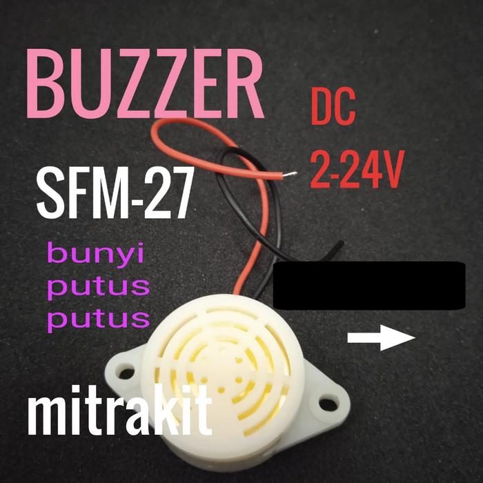 Jual Buzzer Alarm 3-24V DC bunyi putus putus Buzzer aktip Alarm DC ...
