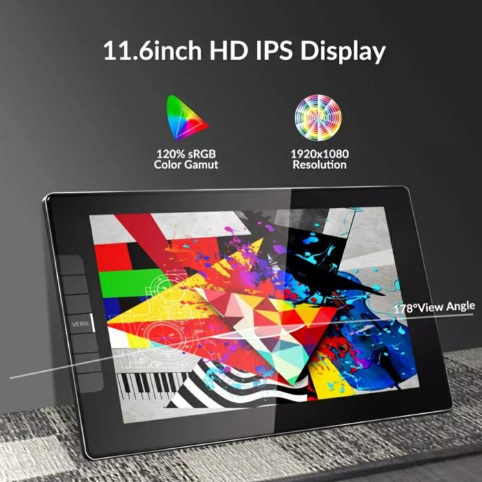 Jual Veikk Vk1200 Vk 1200 Drawing Tablet Graphic Monitor Passive Pen ...