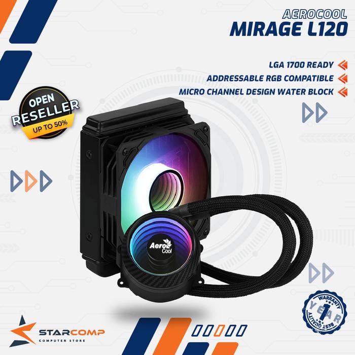 Promo Aerocool Mirage L120 AIO 120MM ARGB Liquid Cooler L 120 Cicil 0% ...