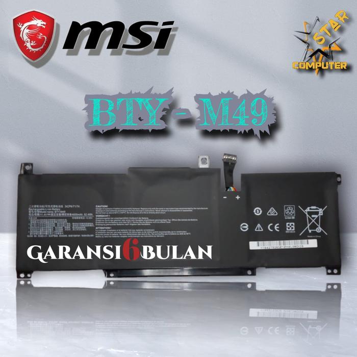 Jual Baterai MSI Prestige 14 A10SC A10SC-009 B10MW B10MW-017 BTY-M49 ...