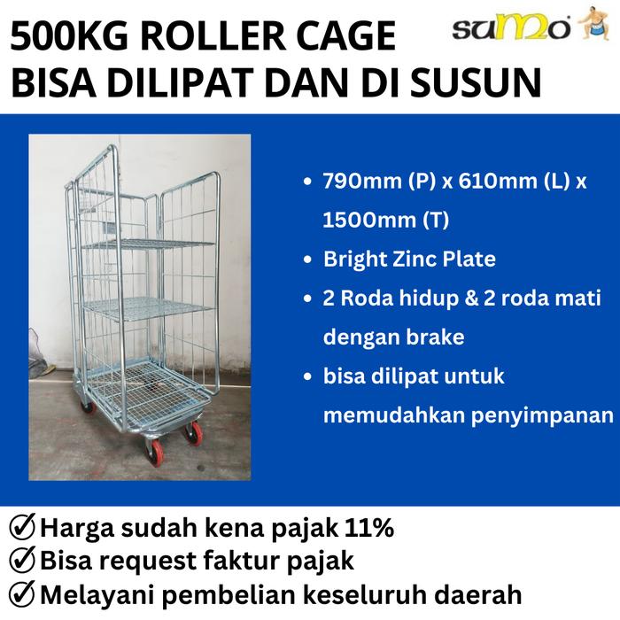 Jual Trolley Rider / Roller Cage / Troli Keranjang / Troli Gudang 500kg ...