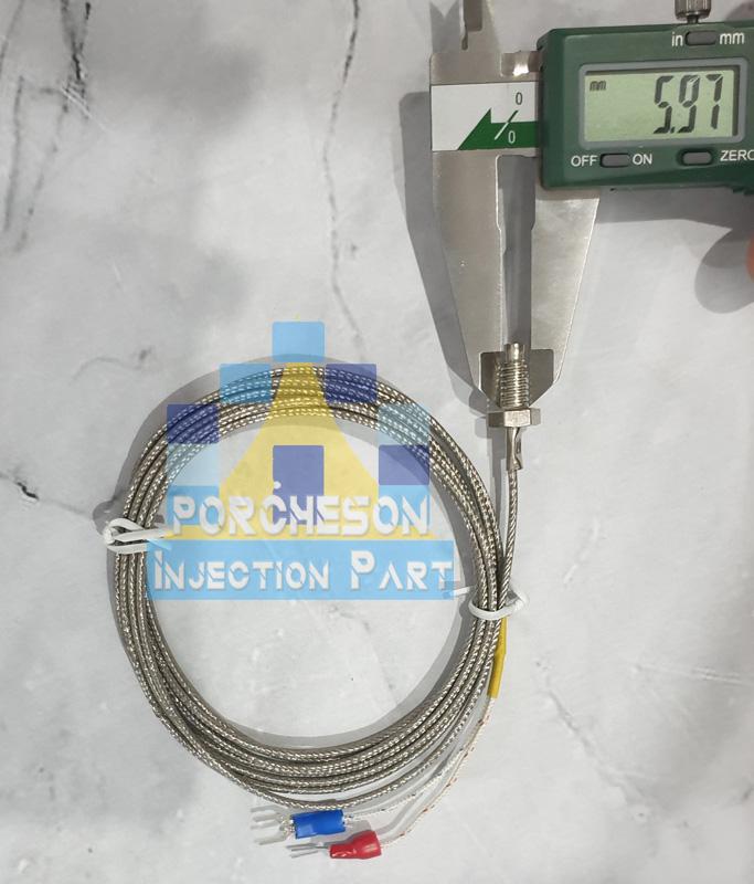 Jual Thermocouple Type K Baut Thermocouple baut M6 M8 - M6-Kabel 3m ...