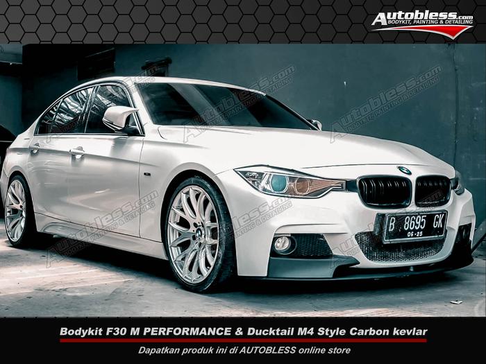 Jual Front Lips BMW F30 M Performance MSport MTech Real Carbon Kevlar ...