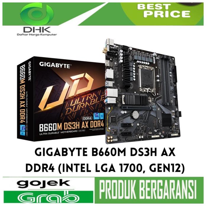 Jual Mainboard Gigabyte B660M DS3H AX DDR4 (Intel LGA 1700, Gen12) - Jakarta Pusat - daftar ...