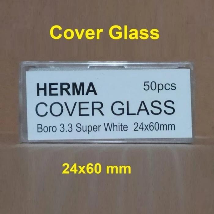 Jual Kaca Preparat Deck Object Cover Glass Mikroskop 24x60mm Herma ...