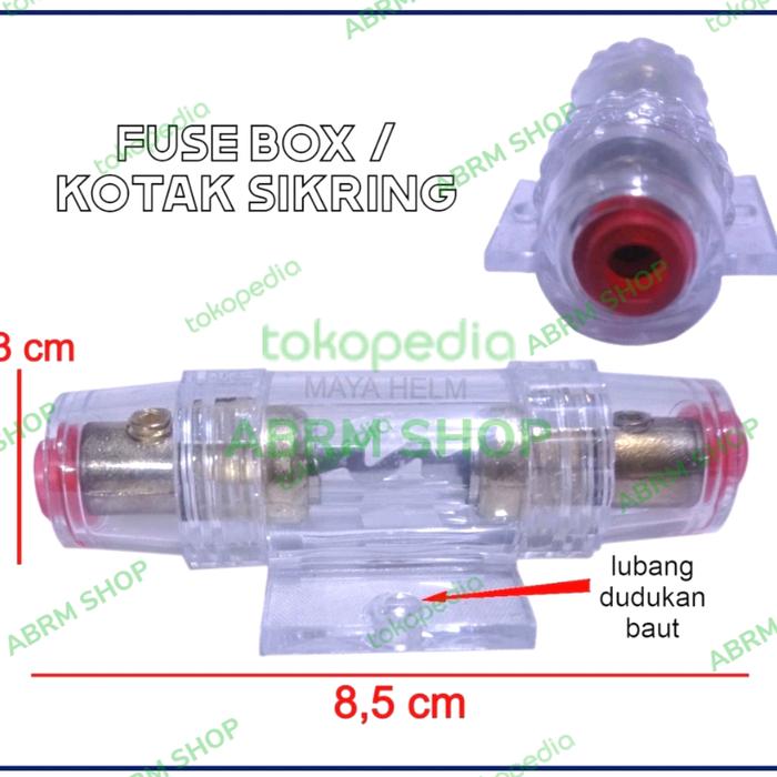 Jual FUSE BOX KOTAK SIKRING AUDIO 60A FUSE HOLDER FUSE BOX MODEL BOTOL ...