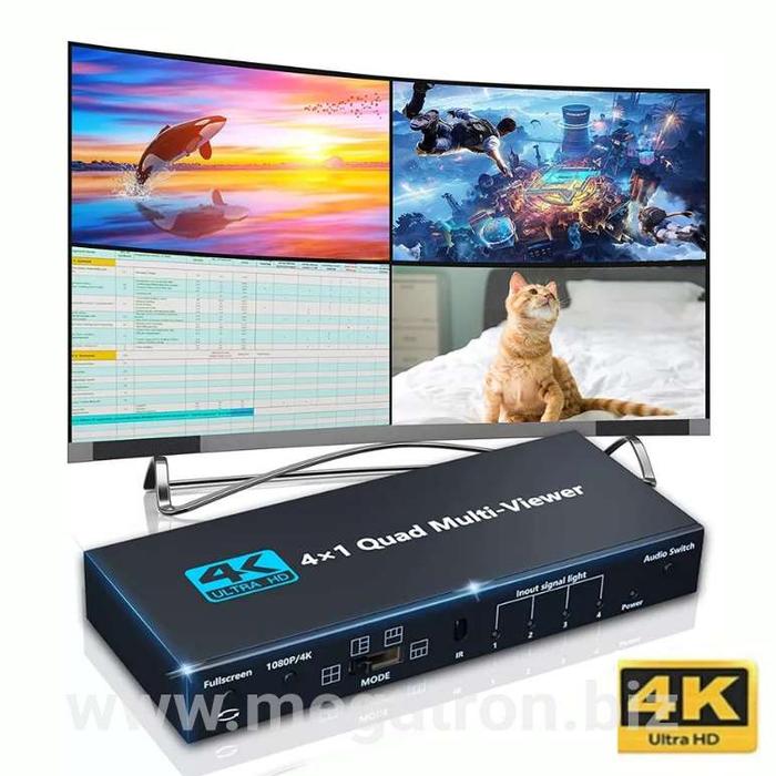 Jual Seamless HDMI 4x1 Switch - Quad Multi Viewer - Support Multiple Mode - Jakarta Barat ...