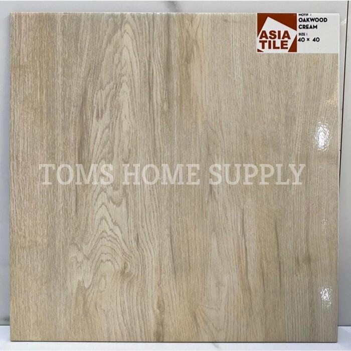 Jual KERAMIK ASIA TILE OAKWOOD CREAM 40 X 40 KW 1 GLOSY - Kota Semarang ...