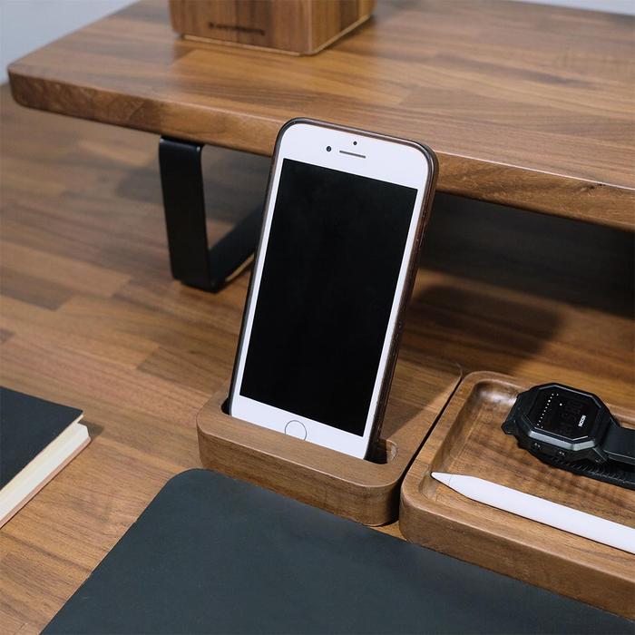 Jual Phone Stand / Phone Dock / Phone Stand Block - American Walnut ...