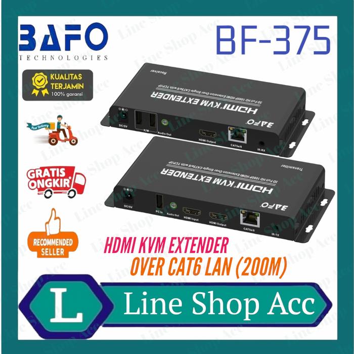 Jual BAFO BF 375 HDMI KVM Extender Over Cat6 LAN Cable Up to 200 Meter - Jakarta Pusat - Line ...